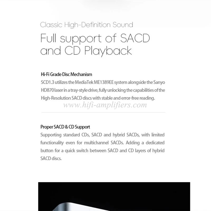 SHANLING SCD1.3 SACD CD Player Hi-Res Audio Sanyo HD870 ME1389EE system ...